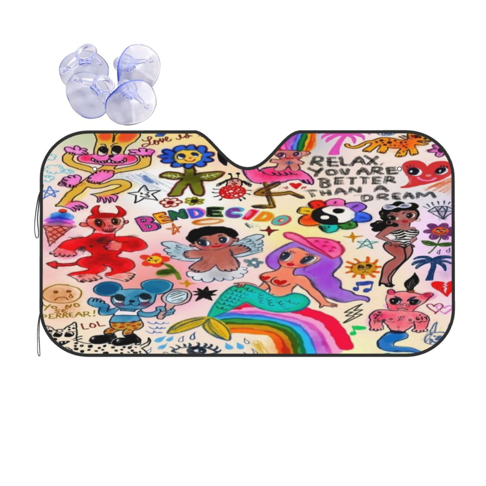 Karol G Car Sunshade Front Windshield Sun Shade Hardened Sun Visor ...