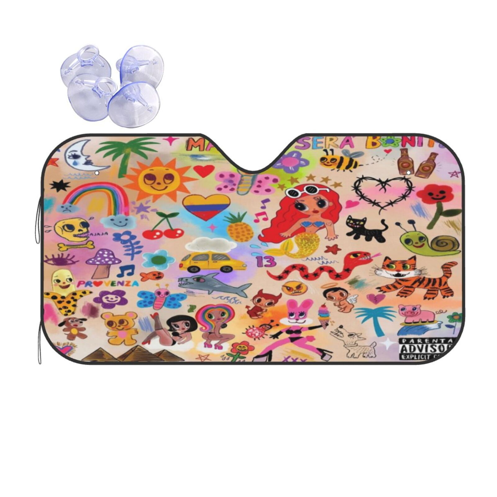 Karol G Car Sunshade Front Windshield Sun Shade Hardened Sun Visor ...