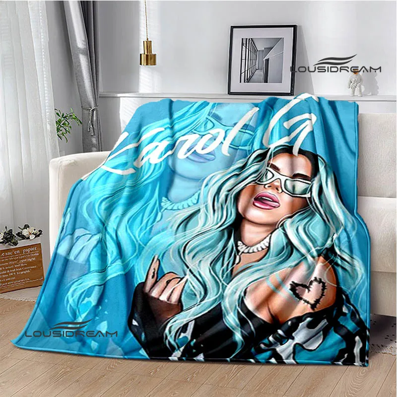 Karol G Fashion Printed blankets Picnic blanket Flannel Warm blanket ...