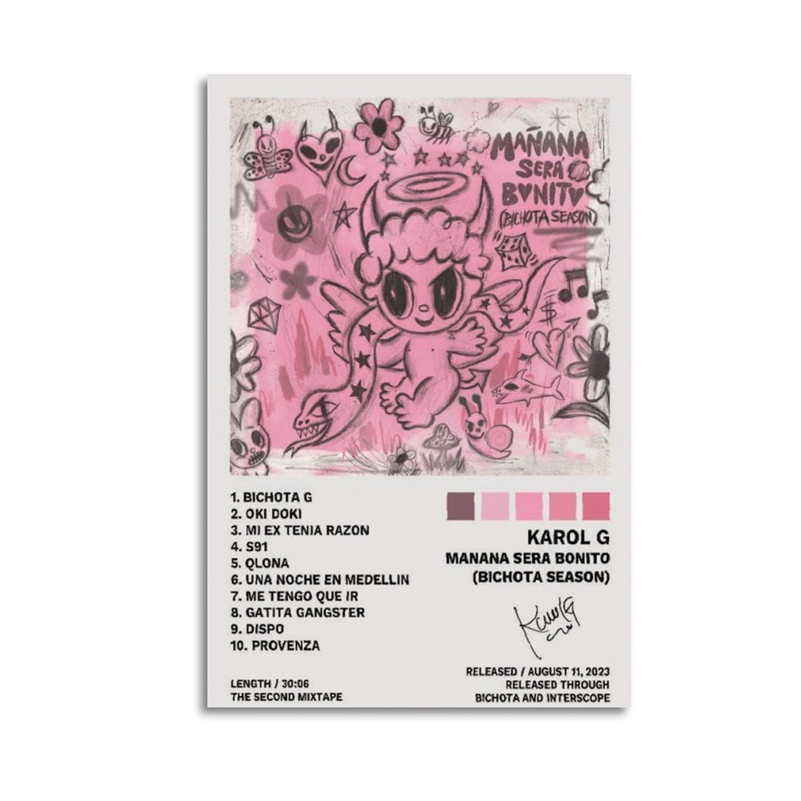 Karol G Mañana Será Bonito Poster Decoration Vibrant High-end Wall ...