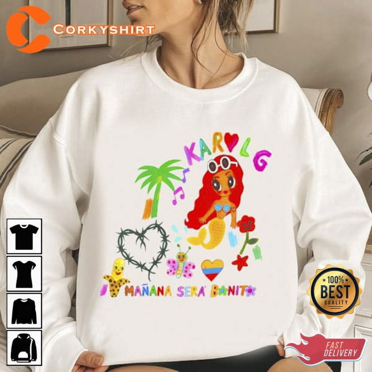 Karol G Manana Sera Bonito Album Sweatshirt - Walmart.com
