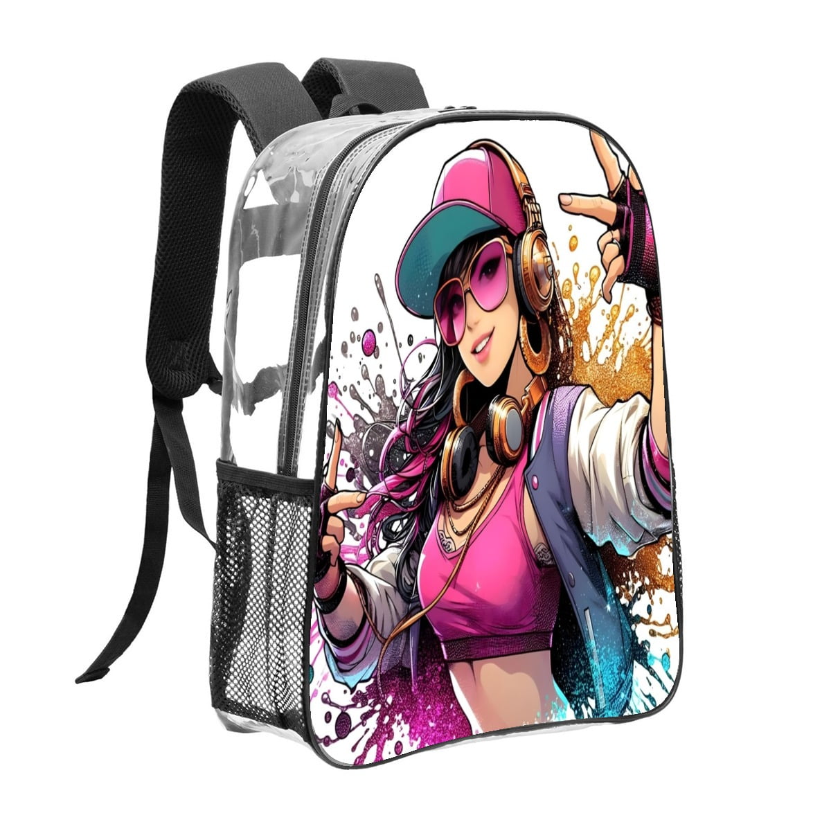 Karol G Pattern Transparent Backpack Lightweight And fashionable ...