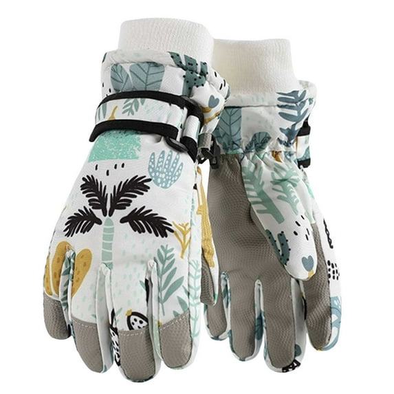 Karoyedx Boys Gloves Winter Windproof Warm Ski Gloves Thermal Fleece ...