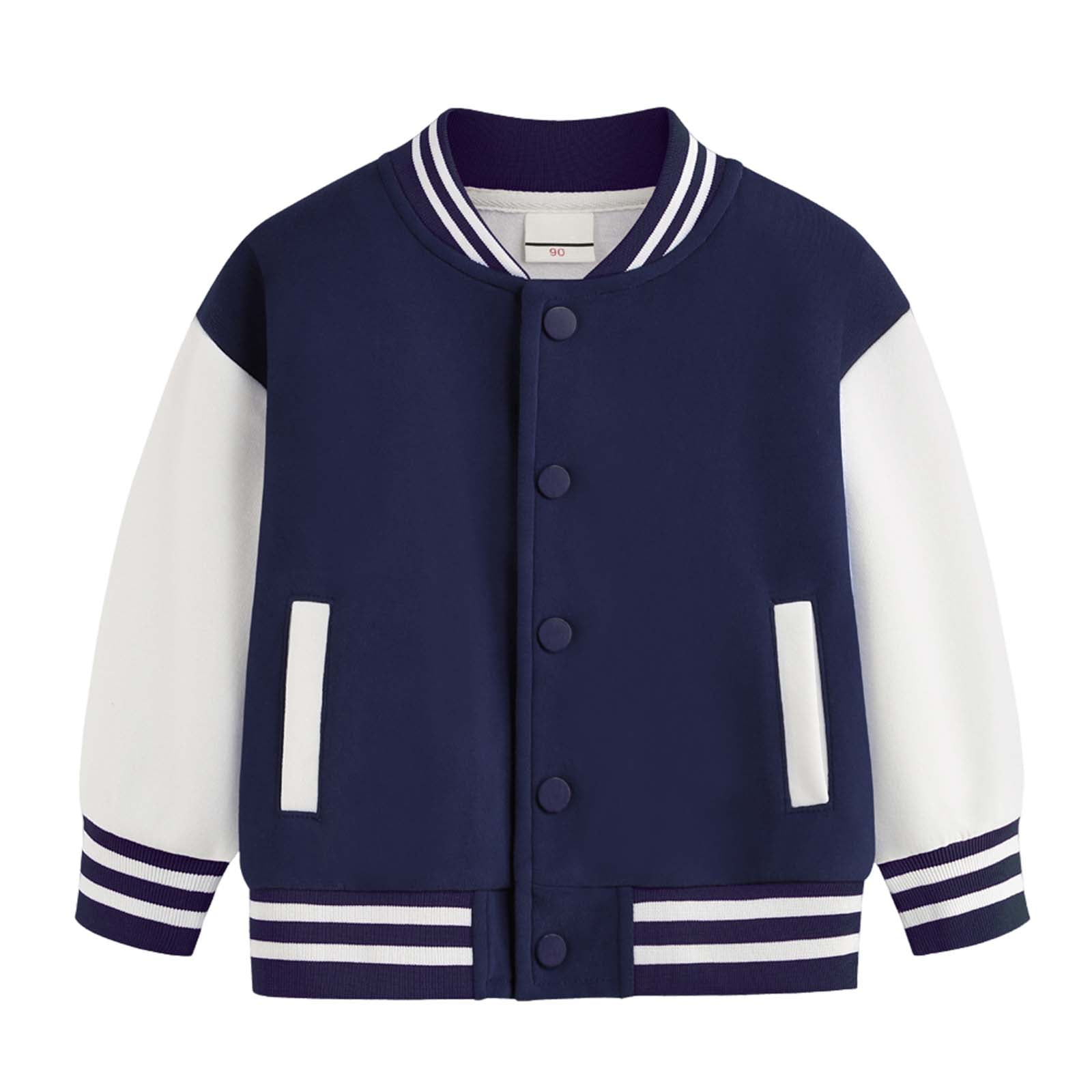 Karoyedx Jackets for Girls Toddler Boy's Varsity Jacket Color Block ...