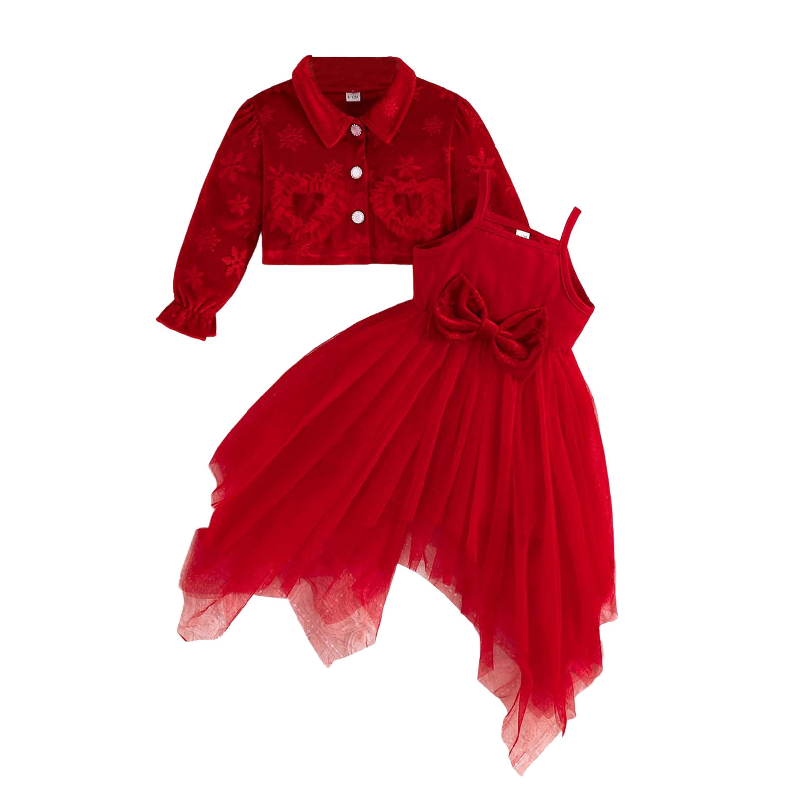 Karoyedx Little Girls Christmas Party Dresses Formal Dress for Toddlers ...