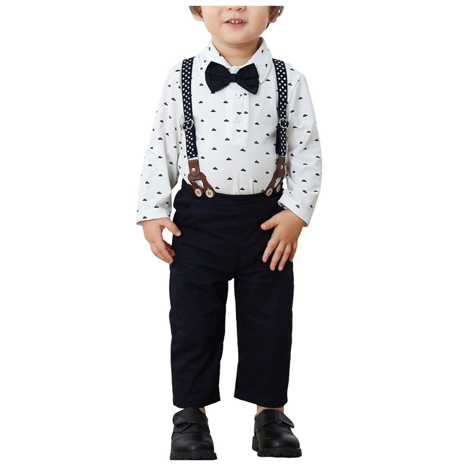 Karoyedx Toddler Boy Gentleman Outfit Christmas Baby Boy Suit Gentleman ...