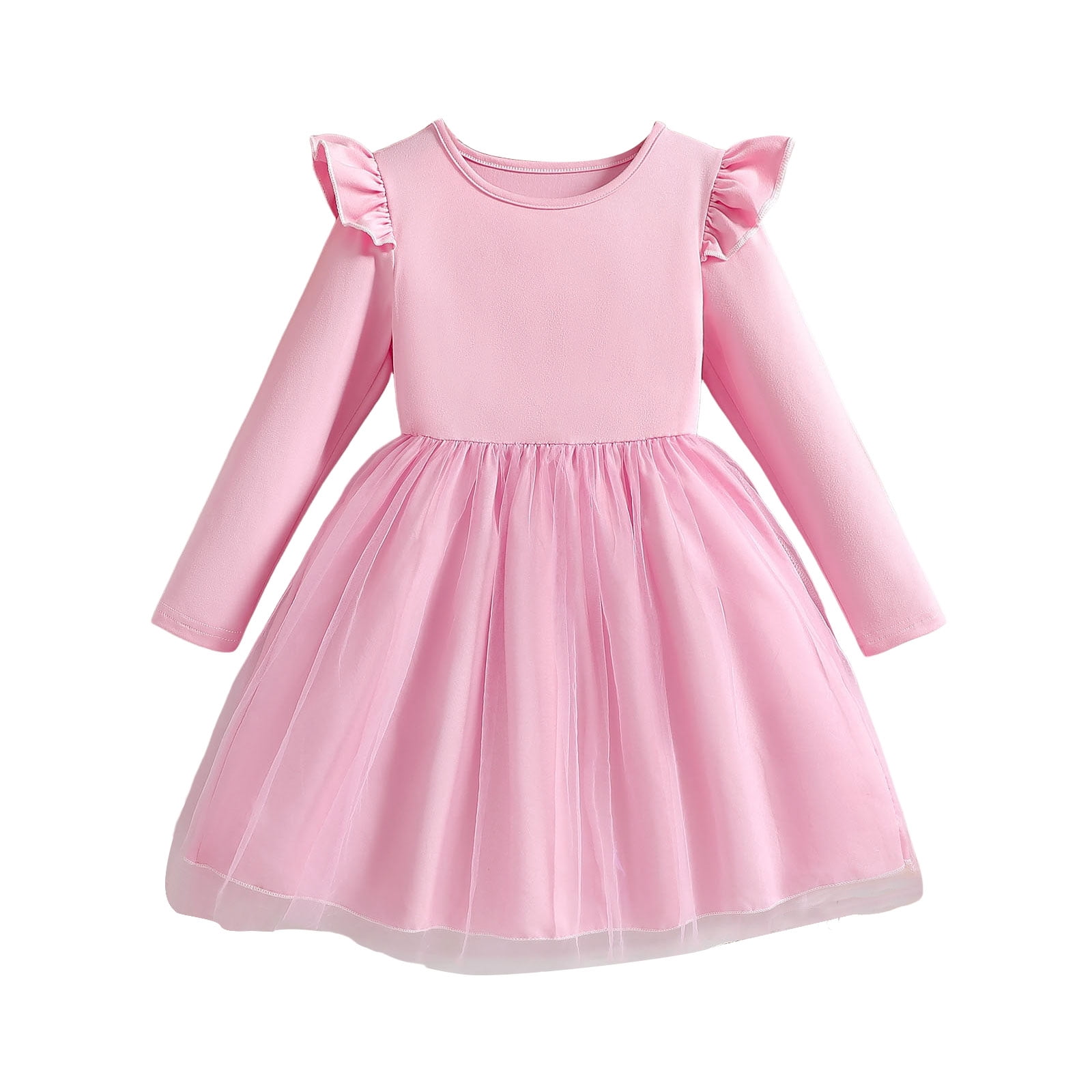 Karoyedx Toddler Winter Dress Toddler Fall Dress Baby Girl Dress Ruffle ...