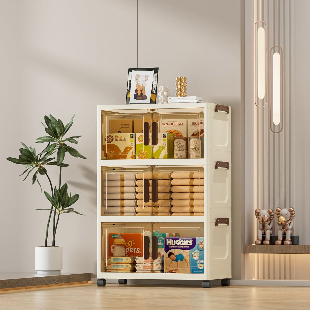 Karramlili 3 Tiers 72Qt Collapsible Storage Bins with Lids - Closet ...
