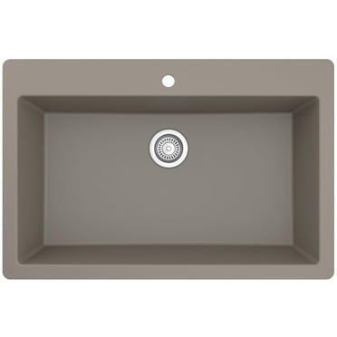 Karran Usa Qt-712-Pk1 Quartz Qt 33" Drop In Single Basin Quartz ...