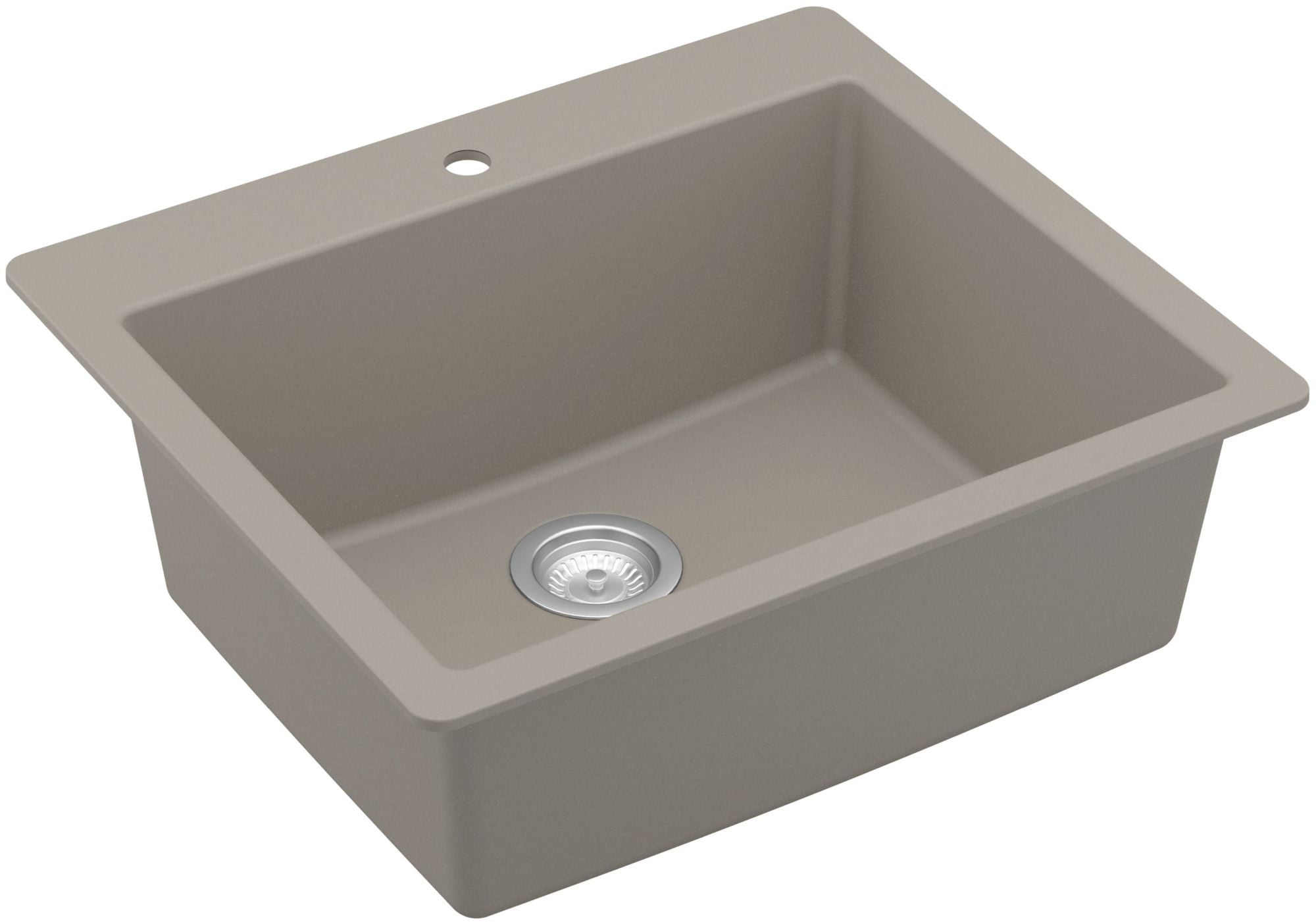 Karran Usa Qt-820 Quartz Qt 25" Drop In Single Basin Quartz Composite ...