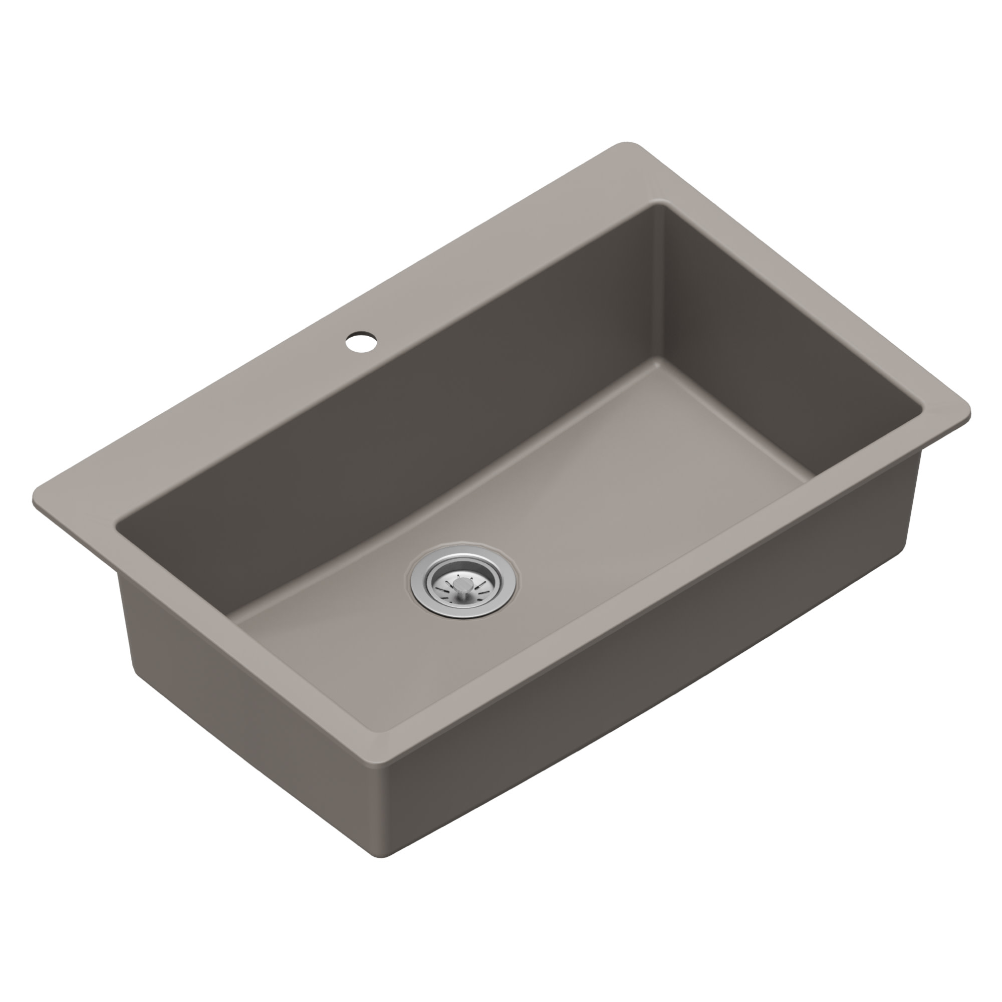 Karran Usa Qt-825 Quartz Top Mount Sinks 15-3/4" Drop In Single Basin ...