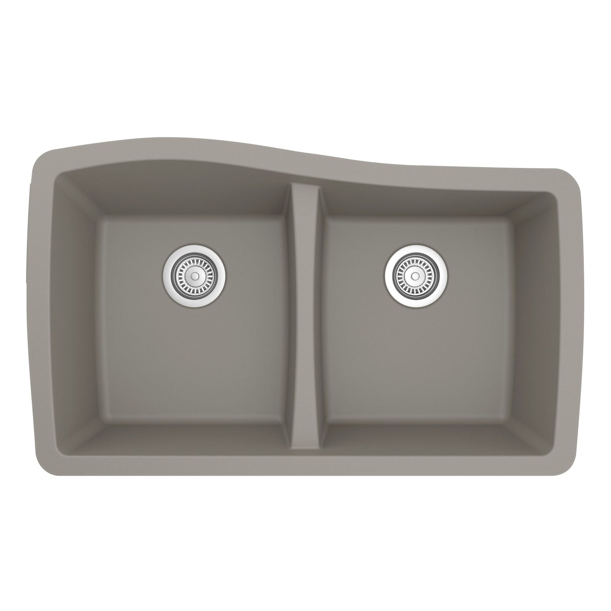 Karran Usa Qu-720 Quartz Qu 33-1/2" Undermount Double Basin Quartz ...