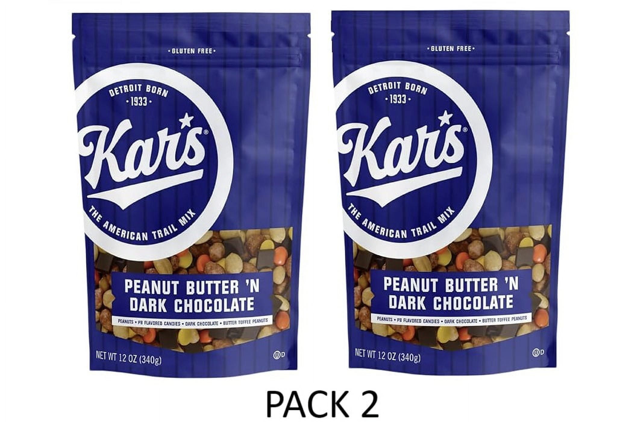 Kars 12 oz Peanut Butter & Dark Chocolate Trail Bagged Mix - Pack of 2 ...