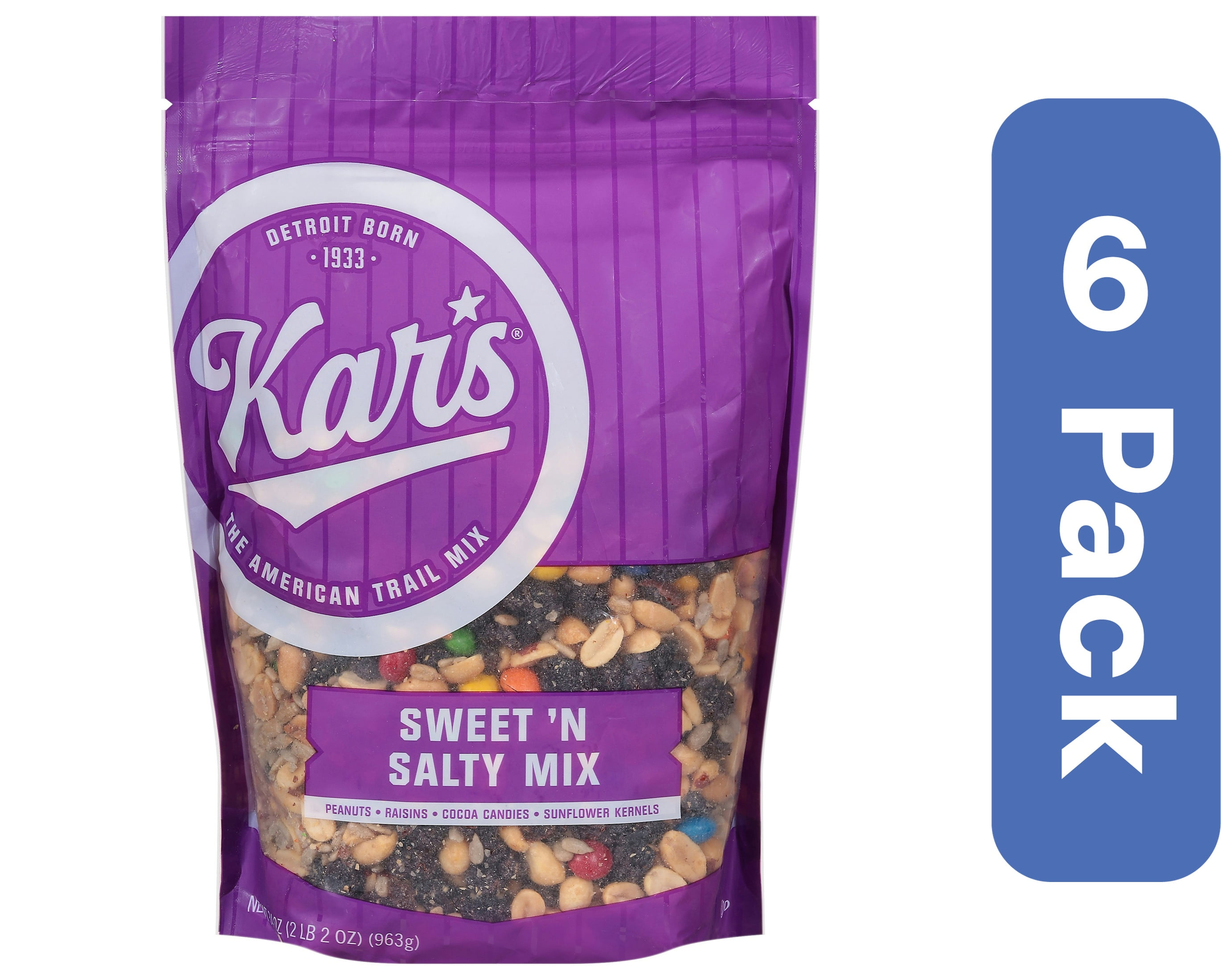 Kars Nut Products Company Trail Mix Sweet No Salt (Pack of 6) - Walmart.com