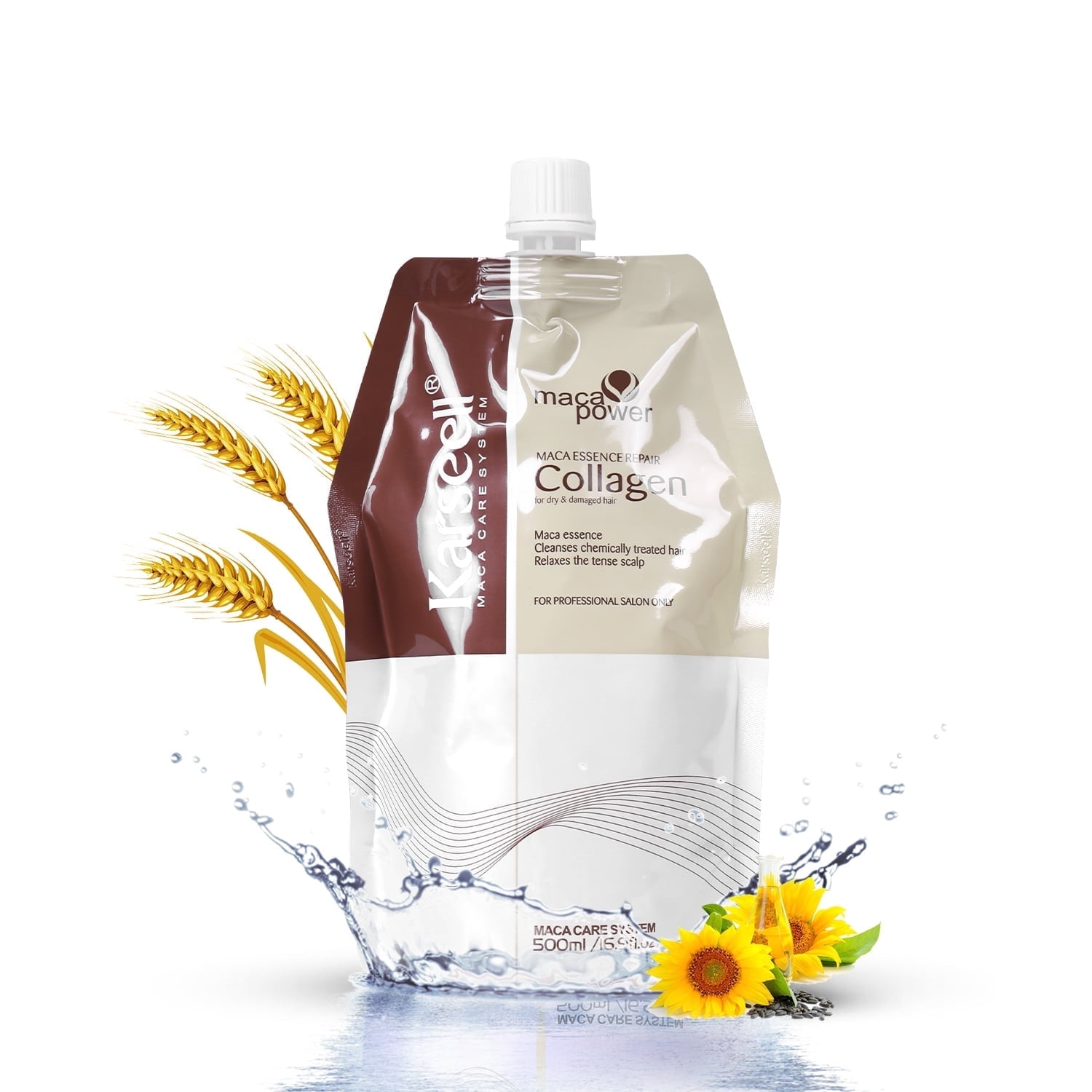 Karseell Collagen Hair Mask, 16.9 Oz 500ml, Repairs Dry, Damaged, Curly ...