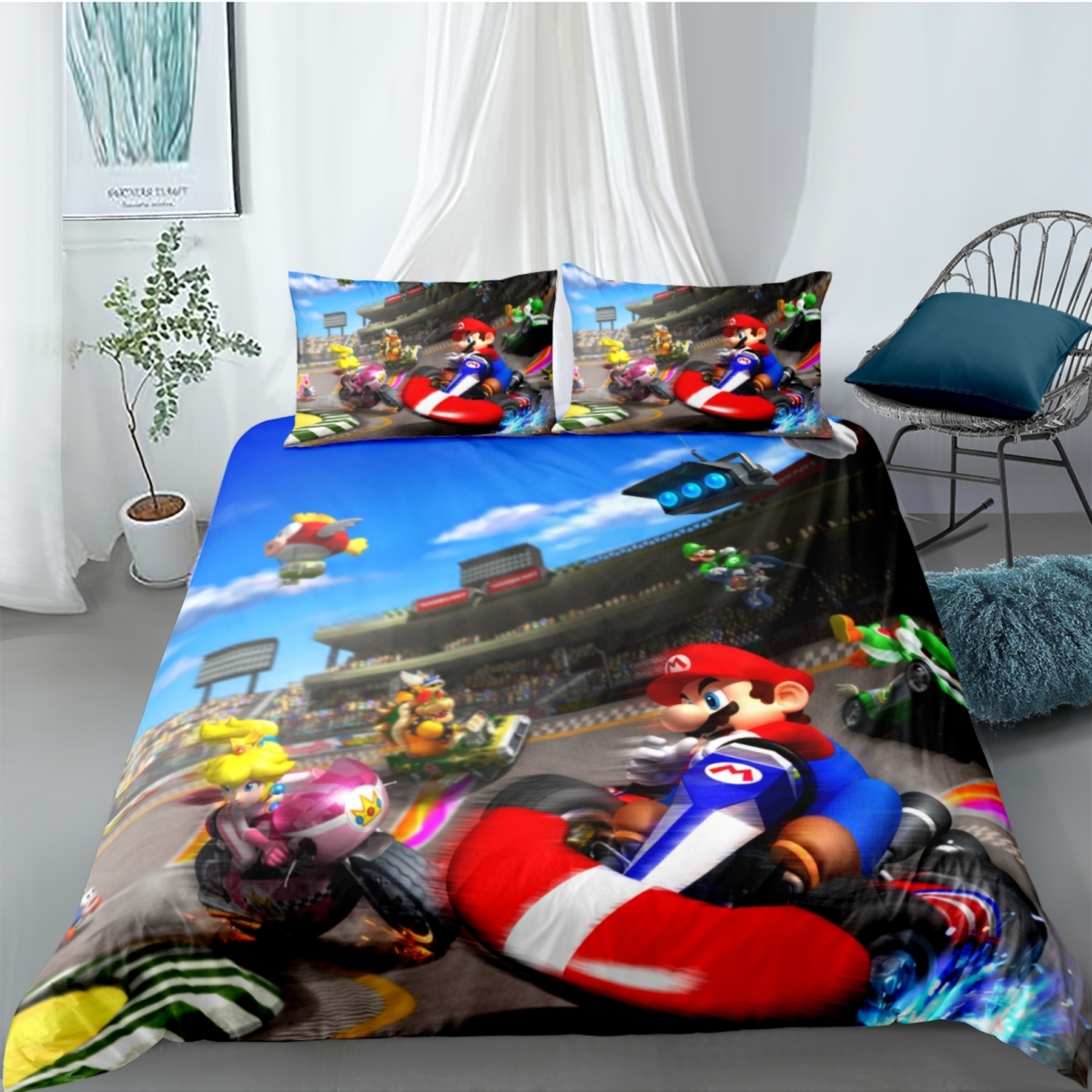 Kart Bedding Set Race Scene Peach - Walmart.com