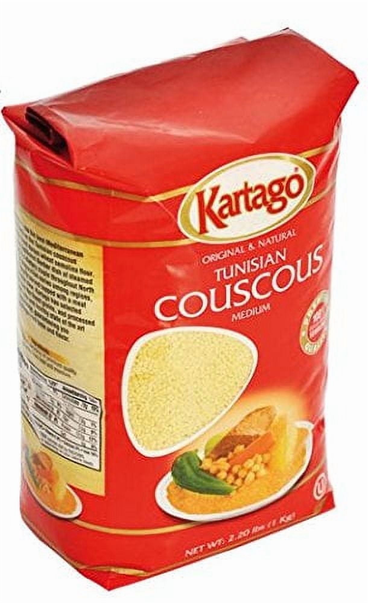 Kartago Tunisian Couscous, Durum Wheat Semolina, 1 kg, High Fiber and ...