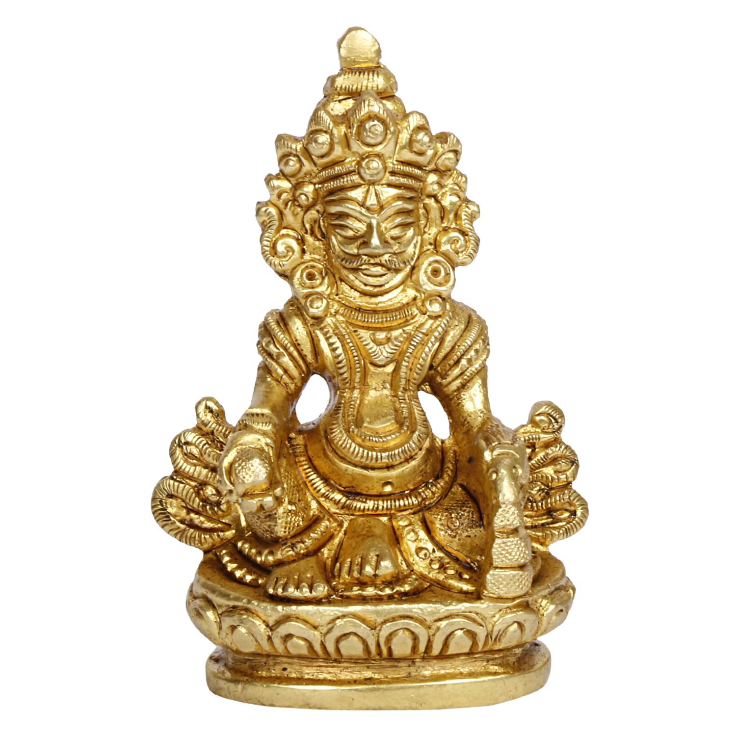 Kartique Brass Idol of Kuber Maharaj Lord of Wealth for Vastu Decor in ...