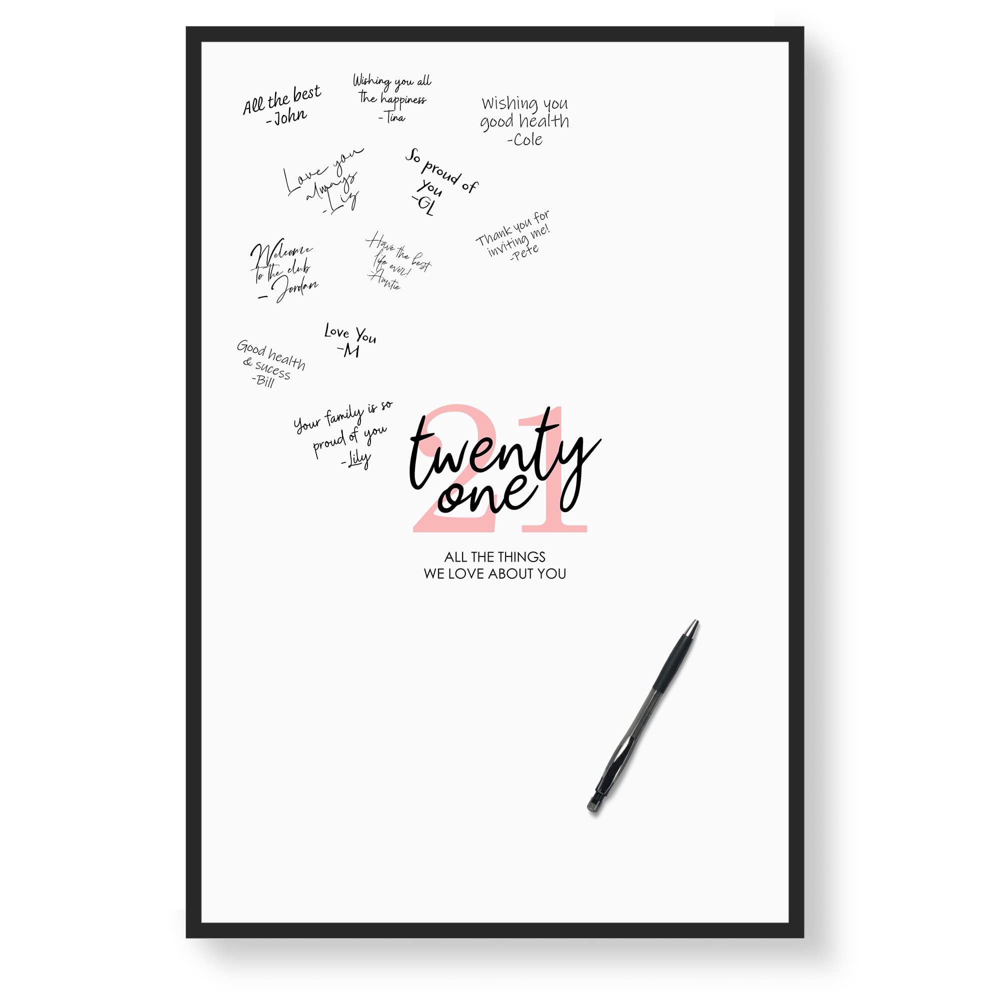 Karto 21st Birthday Signature YPF5 Board for Party - Party Supplies ...