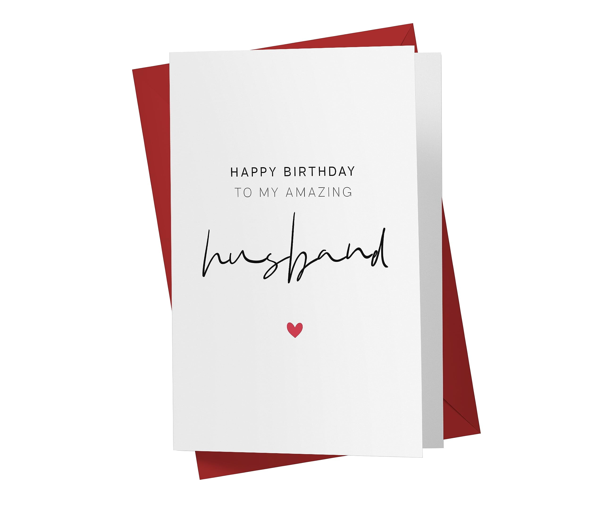 Karto Sweet Birthday Card for Husband Him - Large 5.5x8.5 inch Husband ...