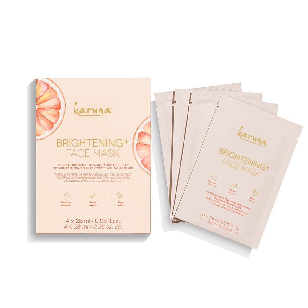 Karuna Skin - Brightening+ Sheet HYZ01 Masks for Radiant Hydrating Face ...