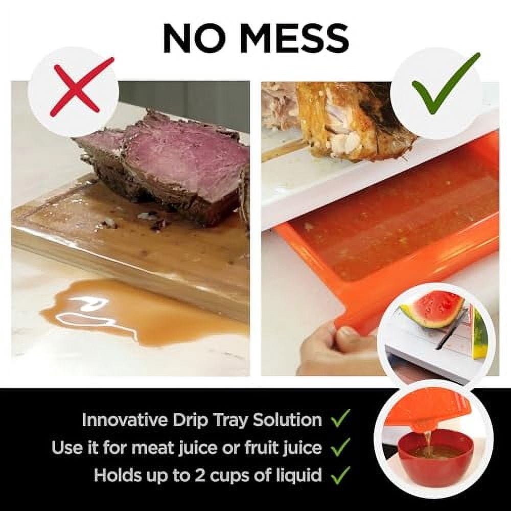 Karving King BPA Free Large Plastic Meat Cutting Board with Juice ...