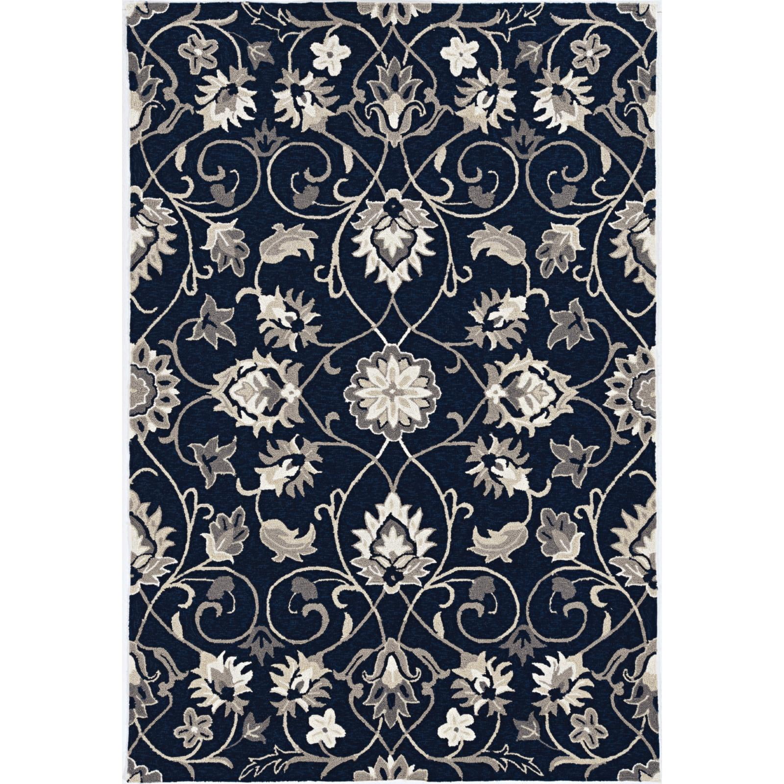 Kas Rugs Harbor Chic Scroll Handmade Indoor / Outdoor Rug - Walmart.com