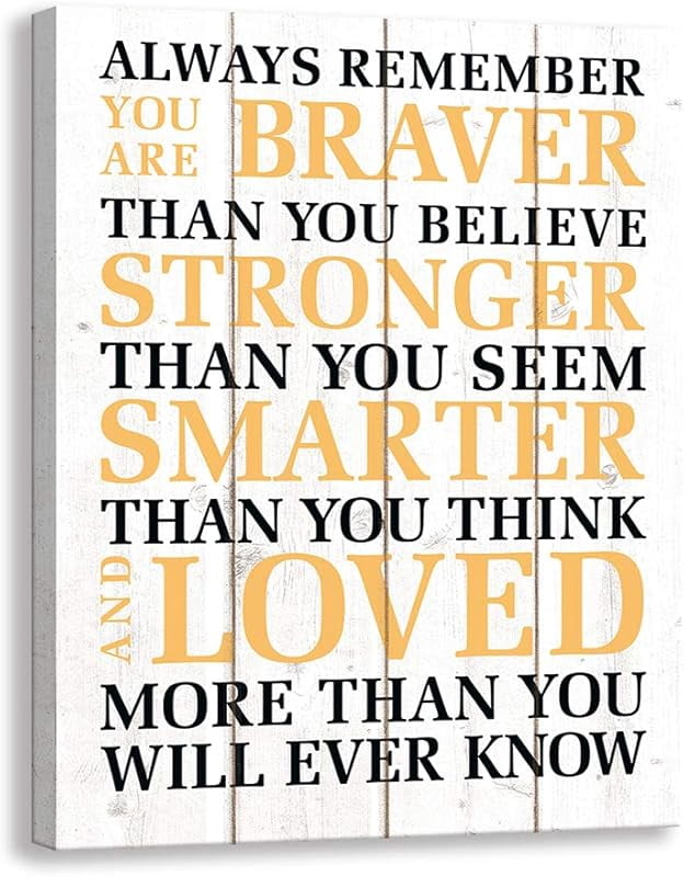 Canvas wall art, vertical modern wall decor signs framed, funny motto ...