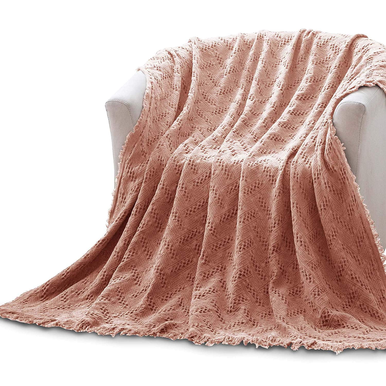 Kasentex Cotton Ultra Soft Throw Blanket Lightweight Breathable for ...