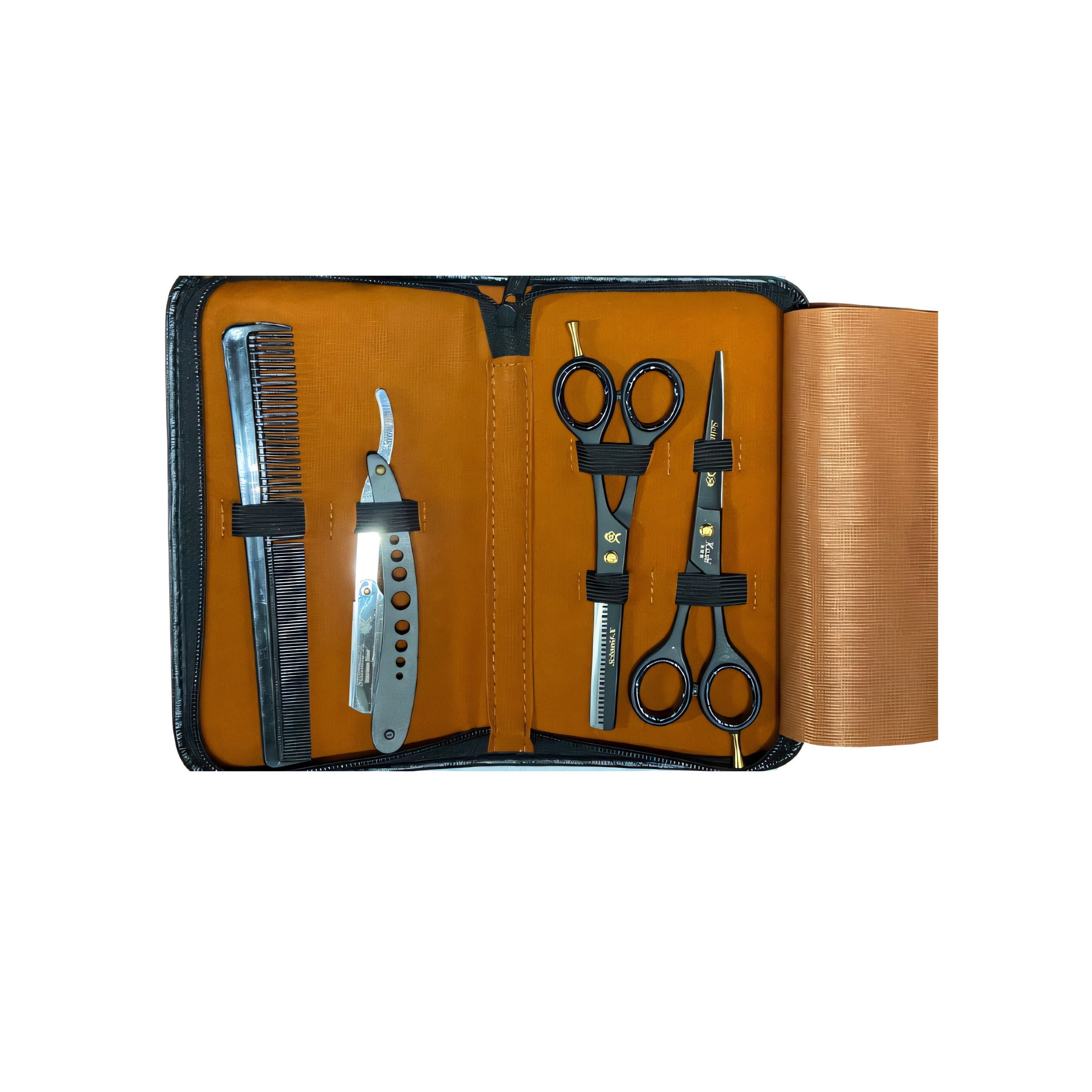 Kashi Barber Shear Set with Razor Holder and Comb - Walmart.com