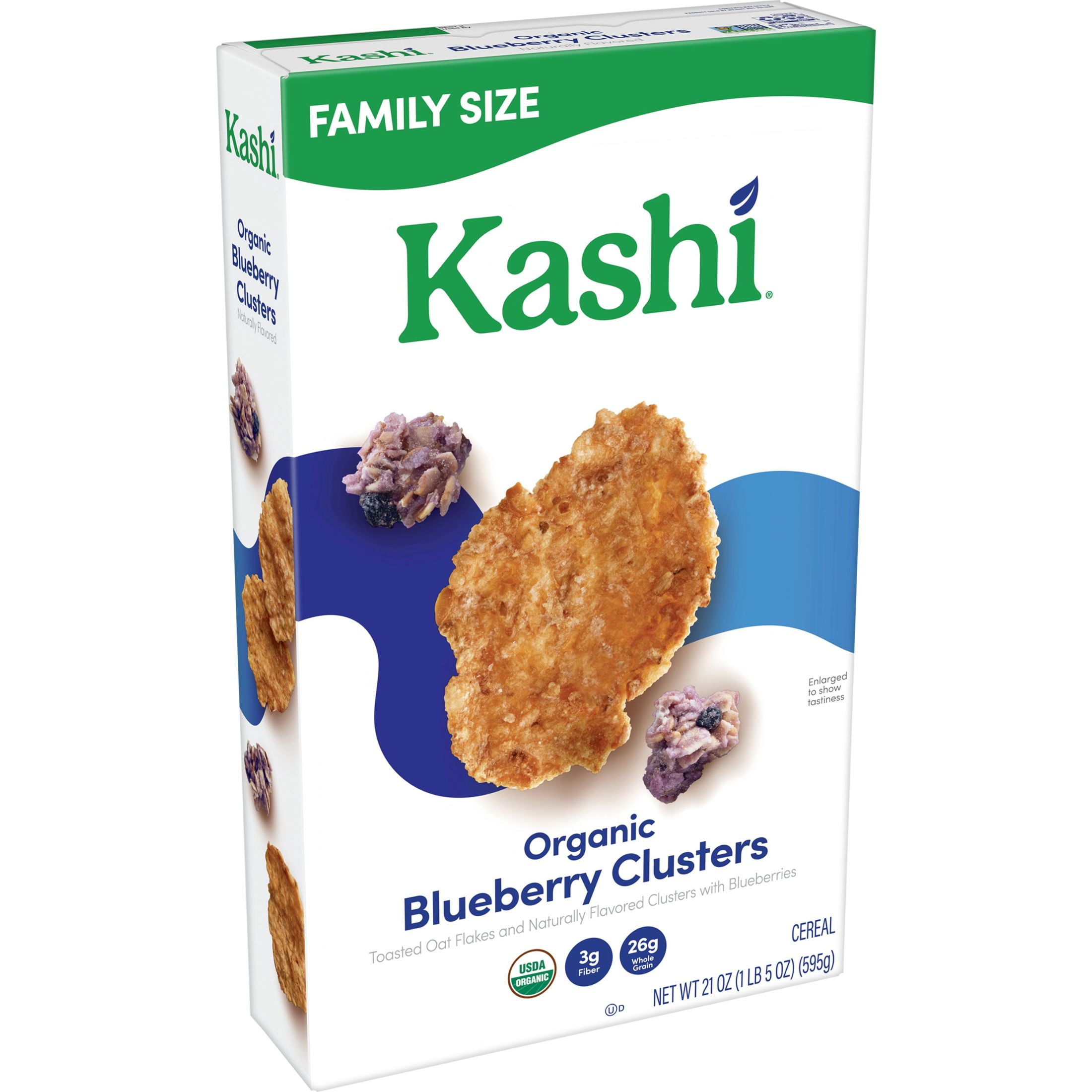 Kashi Blueberry Clusters Cold Breakfast Cereal, Family Size, 21 oz Box - Walmart.com