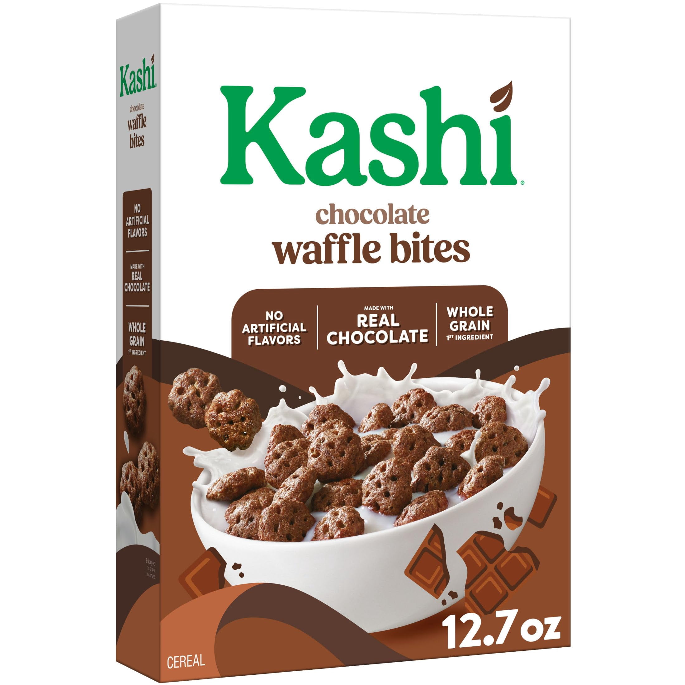 Kashi Breakfast Cereal, Whole DEF29 Grain, Vegan, Chocolate Waffle ...