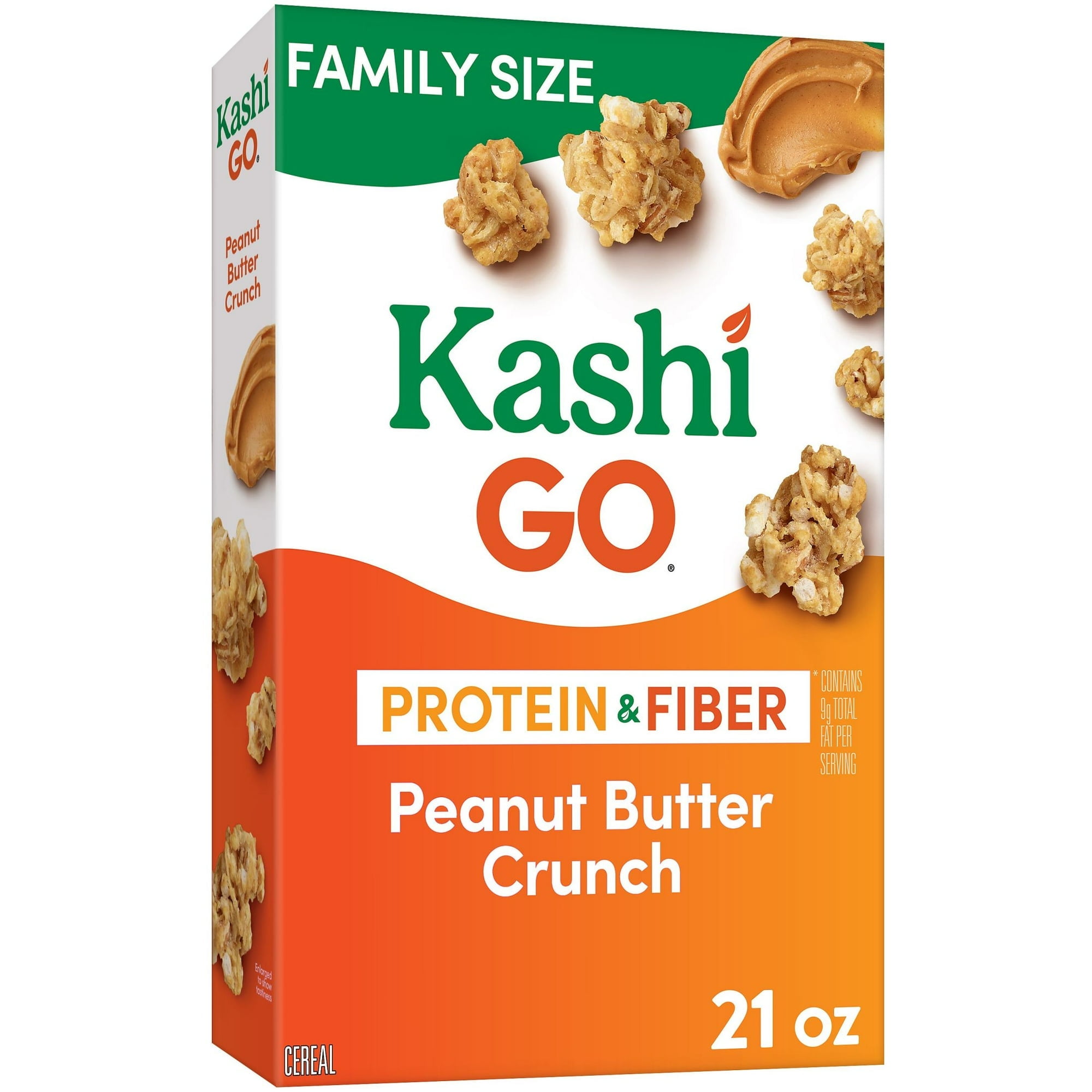 Kashi GO Peanut Butter Crunch Cereal, Vegan, High Protein, Low Sugar ...