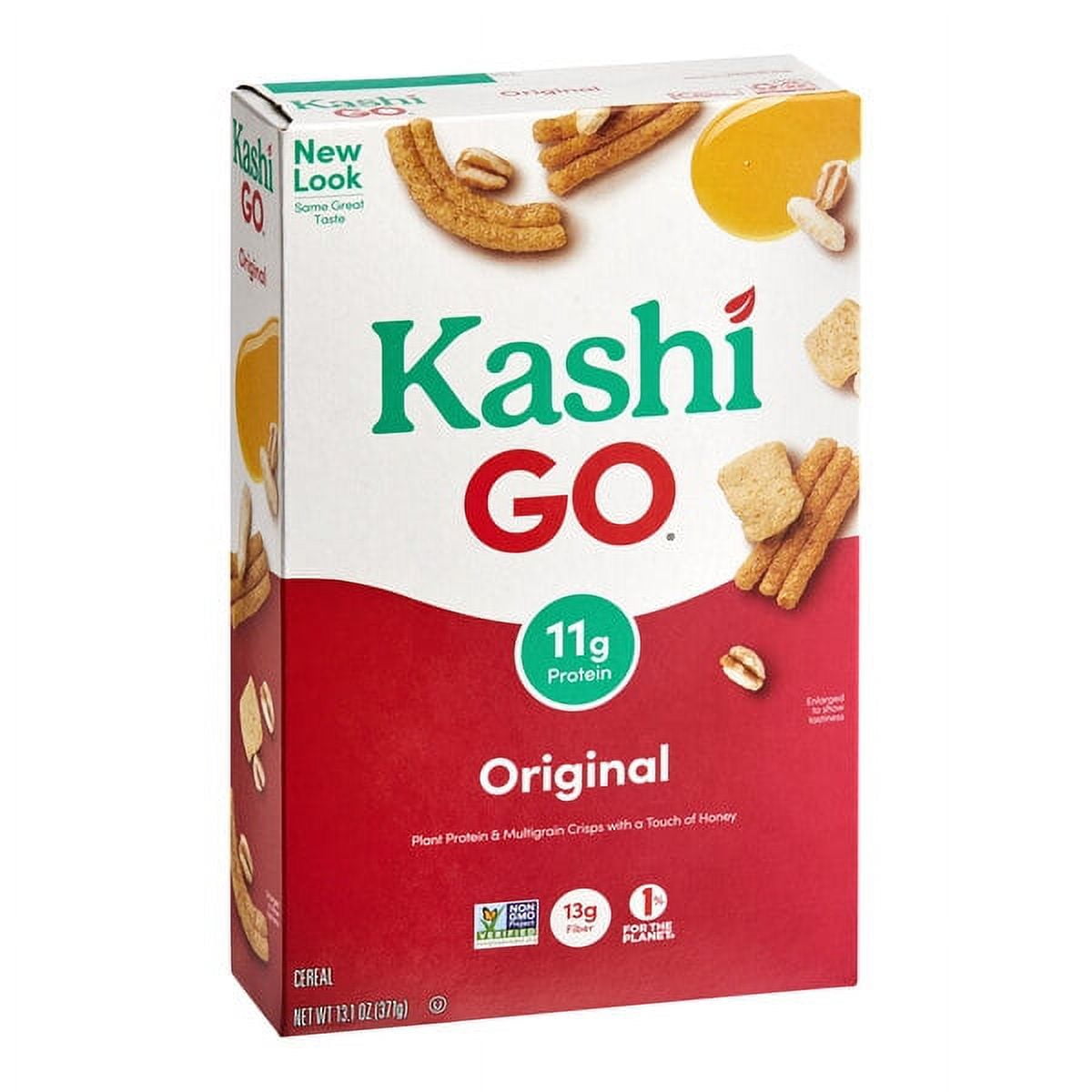 Kashi GO Original Non-GMO, High Fiber, Healthy Honey Cereal 13.1 oz ...