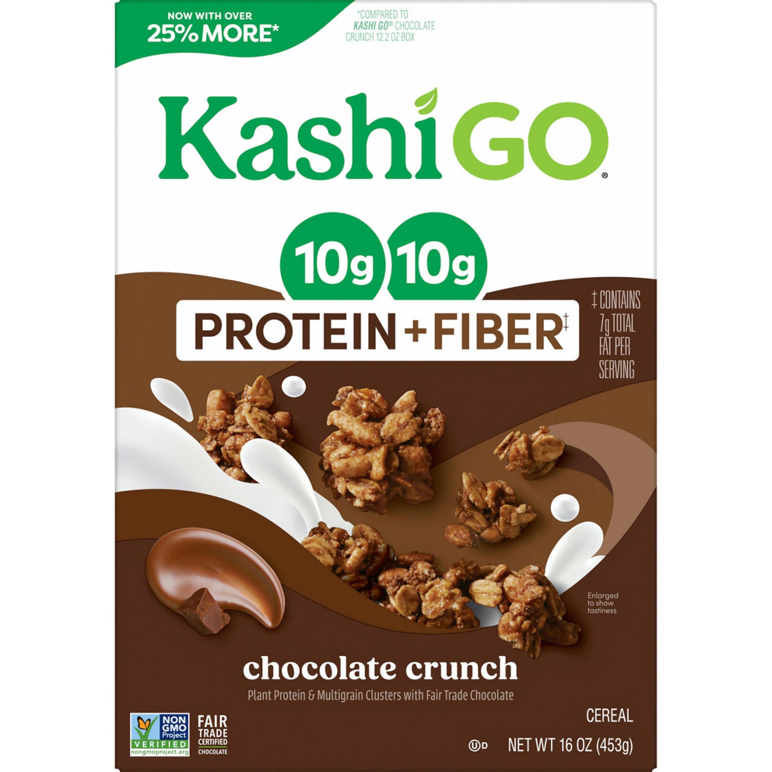 Kashi GO Protein Cereal, SSF20 High Protein, 10g Fiber, Chocolate ...