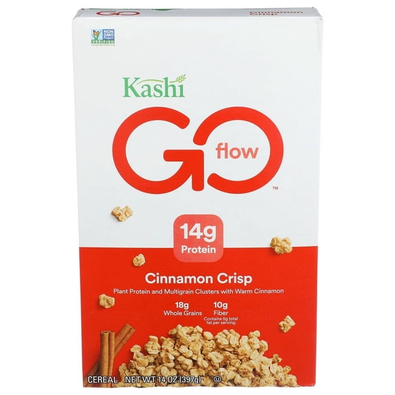 Kashi Go Cinnamon Crisp Cereal, 14oz Box, Vegan, Healthy Plant Protein ...
