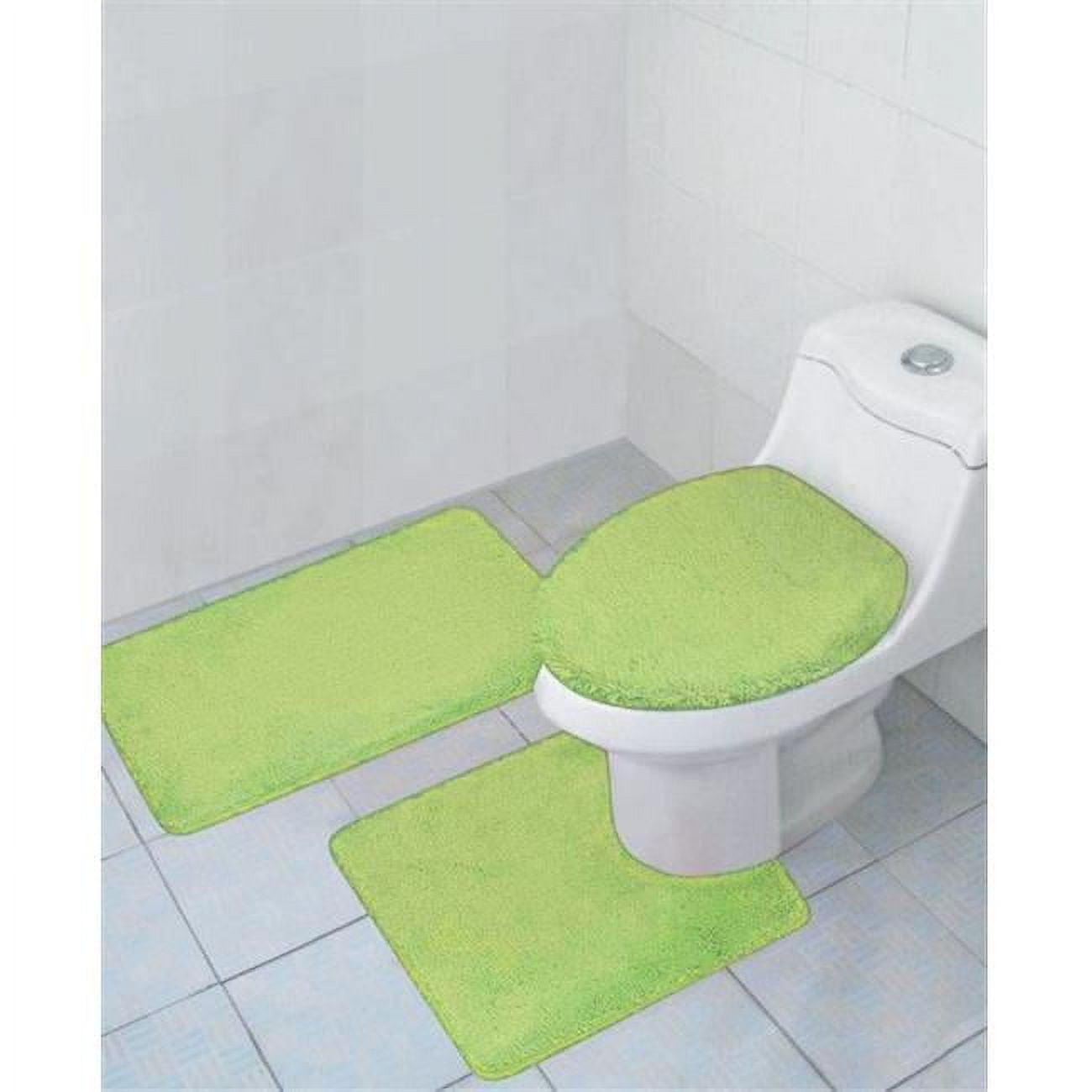 Kashi Home Hailey 3 Piece Bath Rug Set, Bath Mat, Contour Rug, Toilet ...