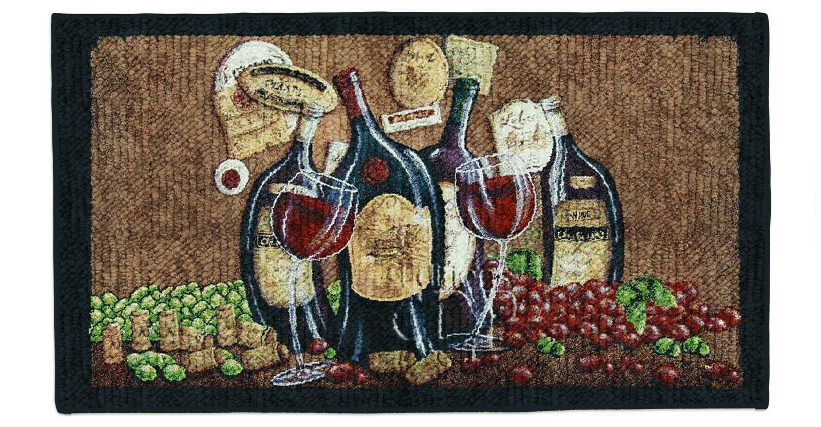 Kashi Home Kitchen Rug, Area Rug, Mat, Beautiful Print Non-Skid Latex ...