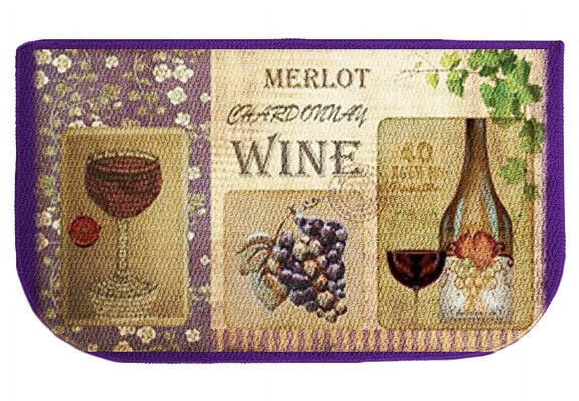 Kashi Home Kitchen Rug, Area Rug, Mat, Beautiful Print Non-Skid Latex ...