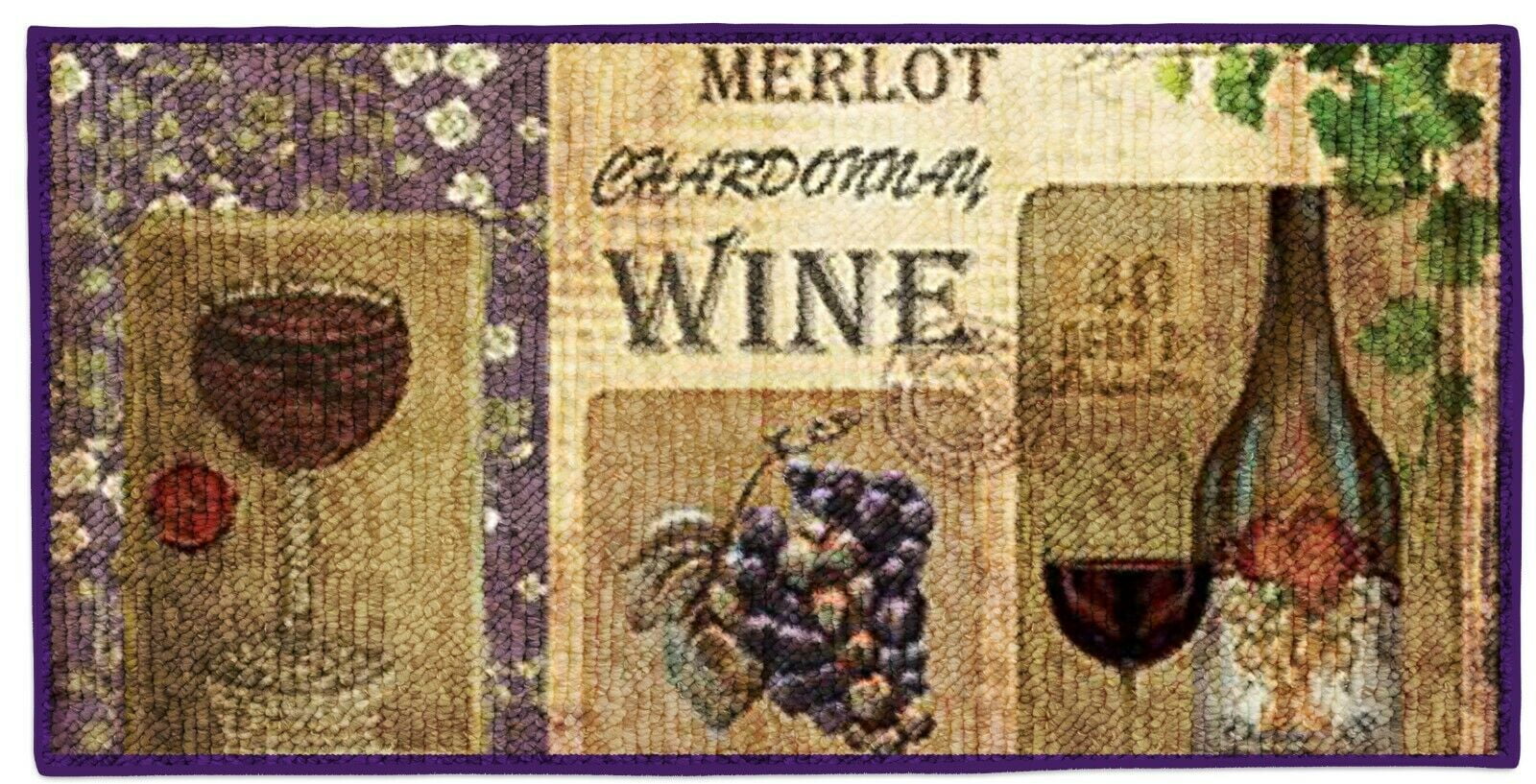 Kashi Home Kitchen Rug, Area Rug, Mat, Beautiful Print Non-Skid Latex ...