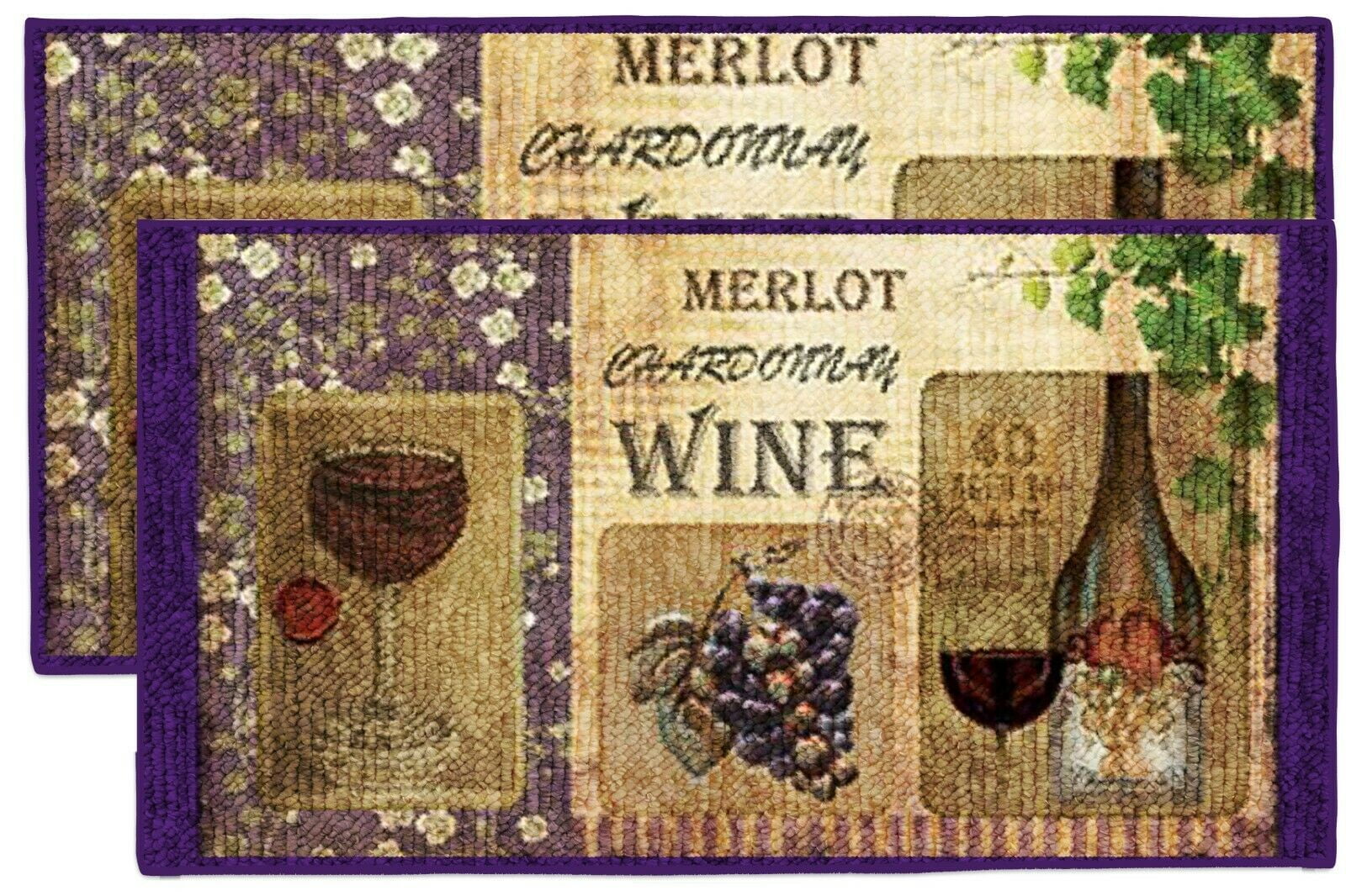 Kashi Home Kitchen Rug, Area Rug, Mat, Beautiful Print Non-Skid Latex ...