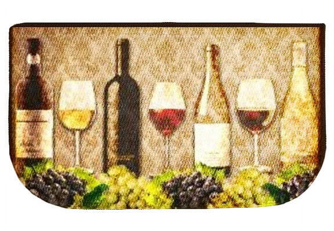 Kashi Home Kitchen Rug, Area Rug, Mat, Beautiful Print Non-Skid Latex ...