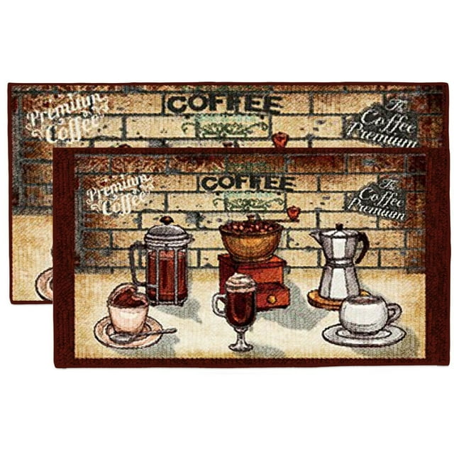 Kashi Home Kitchen Rug, Area Rug, Mat, Beautiful Print Non-Skid Latex ...