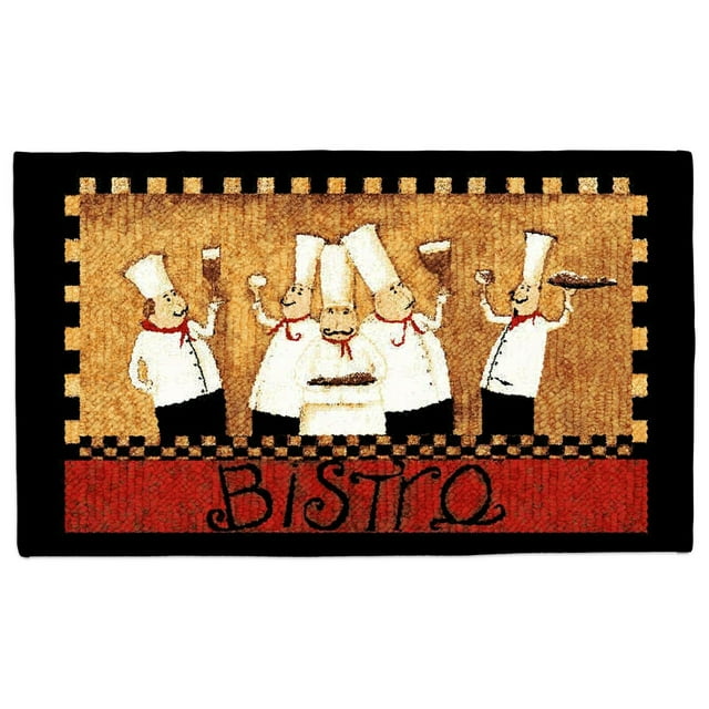 Kashi Home Kitchen Rug, Area Rug, Mat, Beautiful Print Non-Skid Latex ...