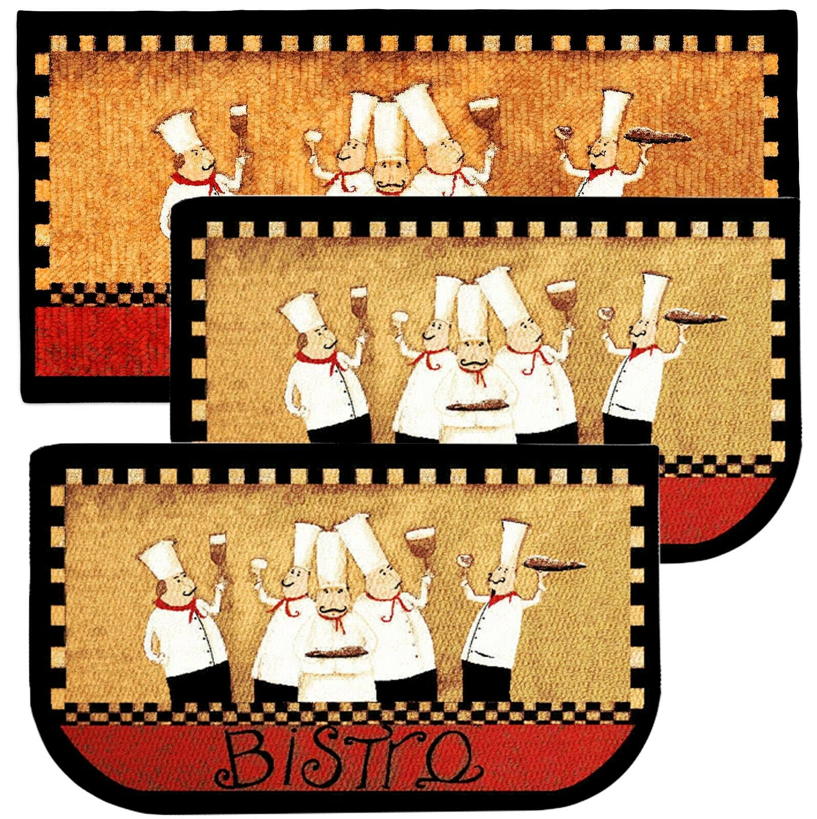 Kashi Home Kitchen Rug, Area Rug, Mat, Beautiful Print Non-Skid Latex ...