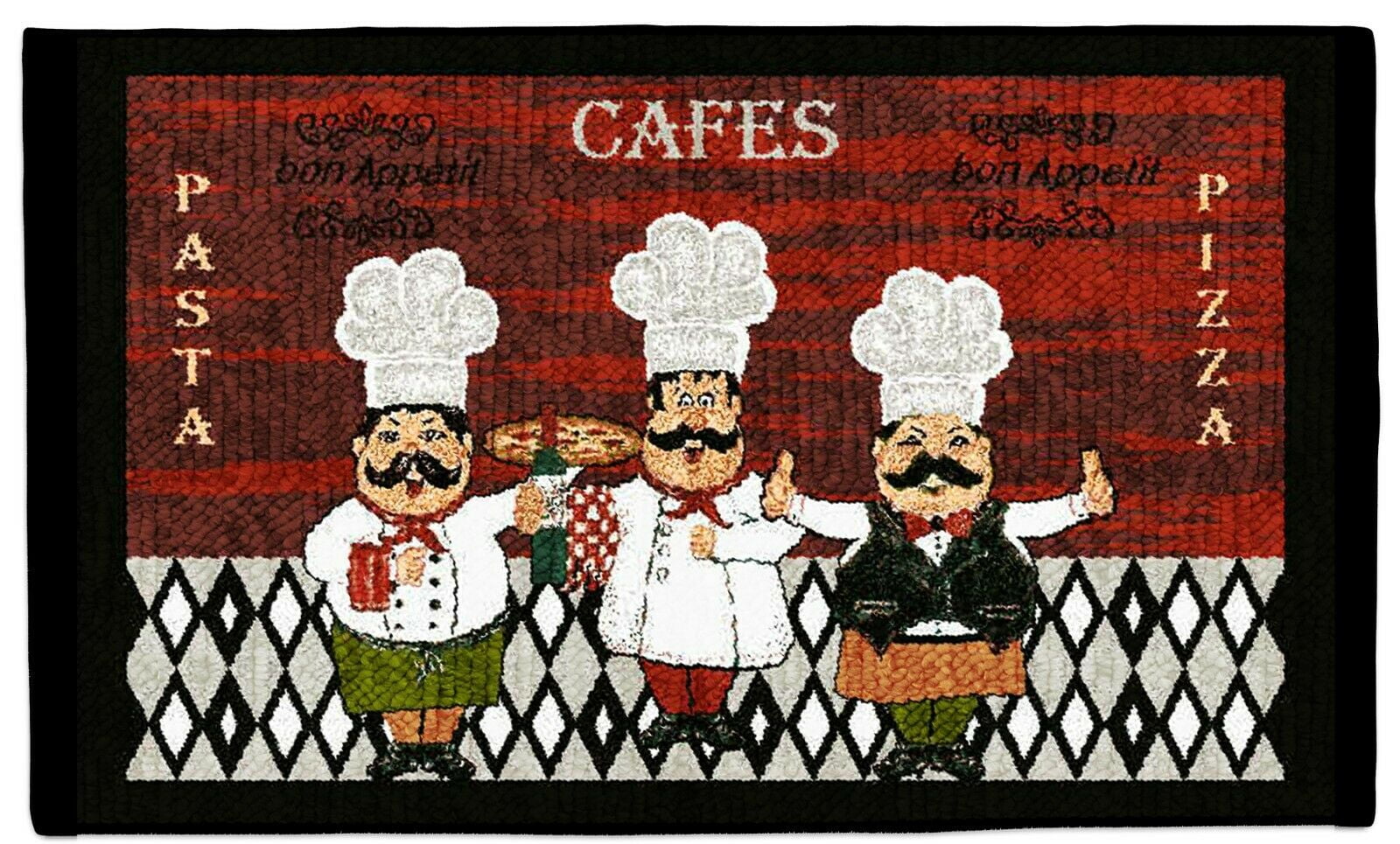 Kashi Home Kitchen Rug, Area Rug, Mat, Beautiful Print Non-Skid Latex ...
