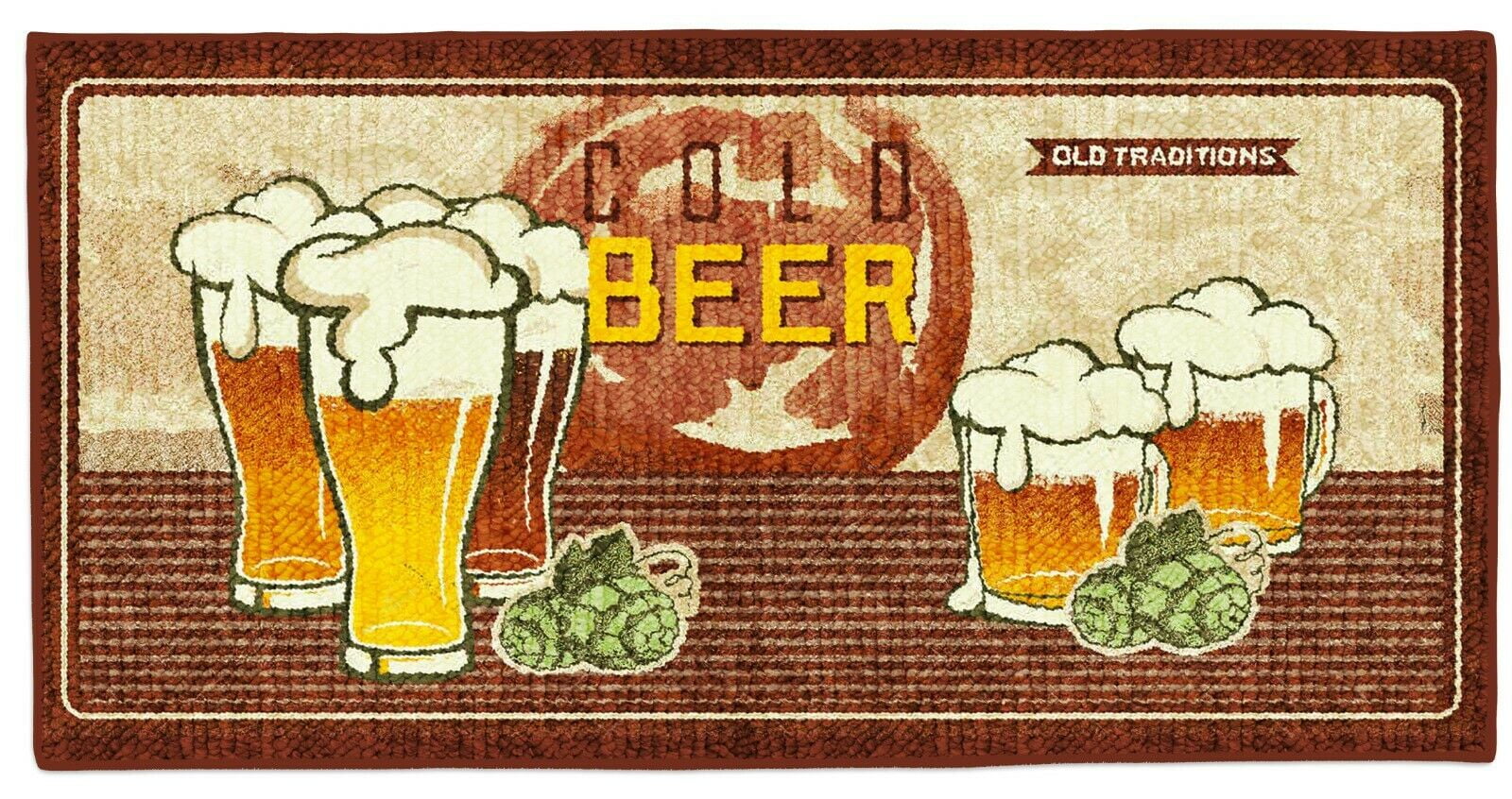 Kashi Home Kitchen Rug, Area Rug, Mat, Beautiful Print Non-Skid Latex ...