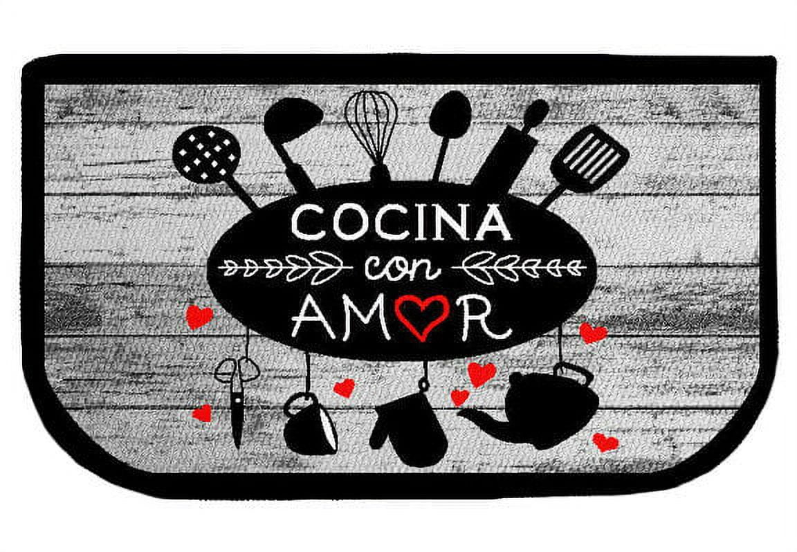 Kashi Home Kitchen Rug, Area Rug, Mat, Beautiful Print Non-Skid Latex ...