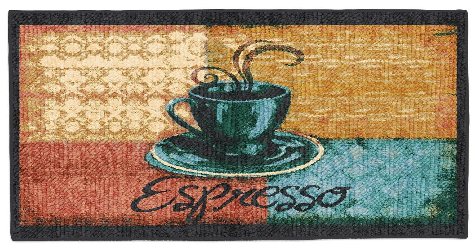 Kashi Home Kitchen Rug, Area Rug, Mat, Beautiful Print Non-Skid Latex ...