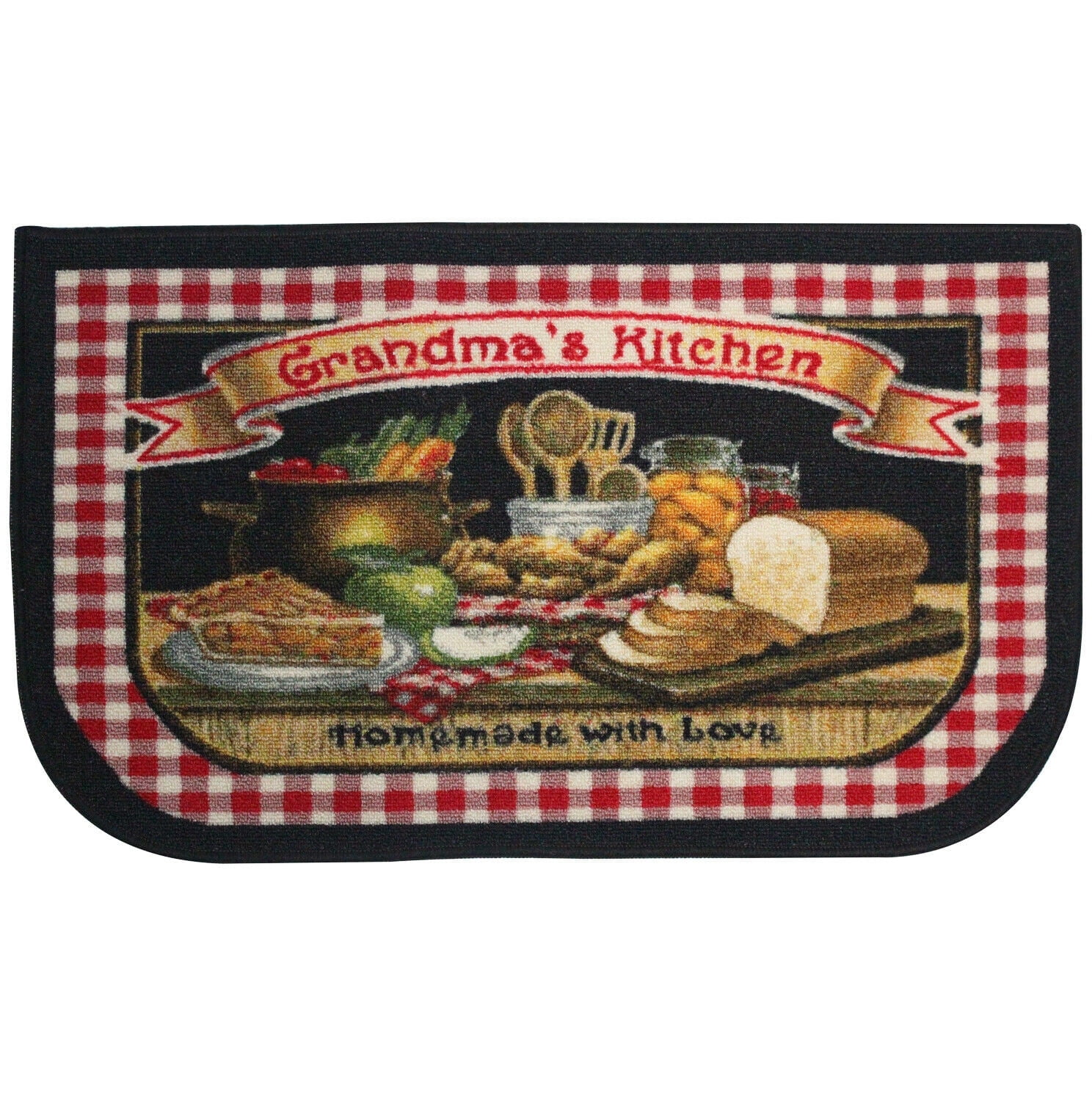 Kashi Home Kitchen Rug, Area Rug, Mat, Beautiful Print Non-Skid Latex ...